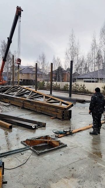 Автосервис СТО из сэндвич-панелей 25х16. Часть 44.