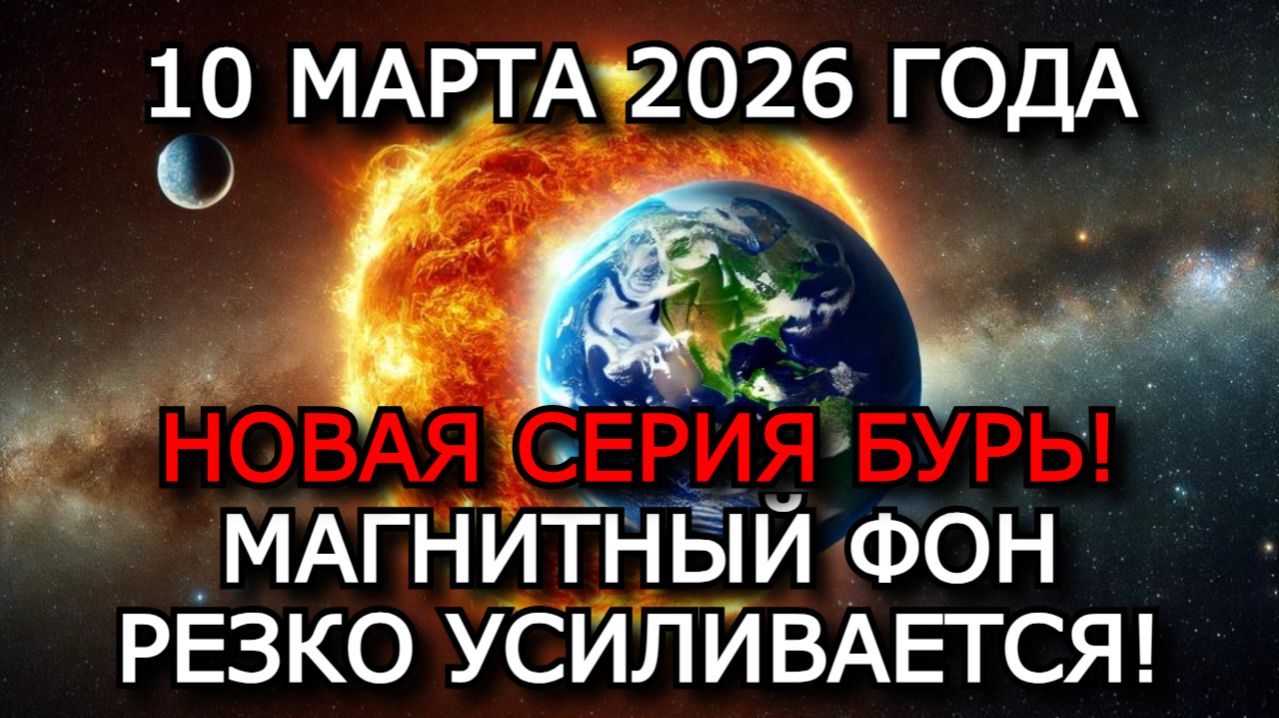 МАГНИТНЫЕ БУРИ 10 МАРТА 2026 — ШТОРМ K8, НЕДЕЛЯ СОЛНЕЧНЫХ УДАРОВ И ПЛАЗМЫ