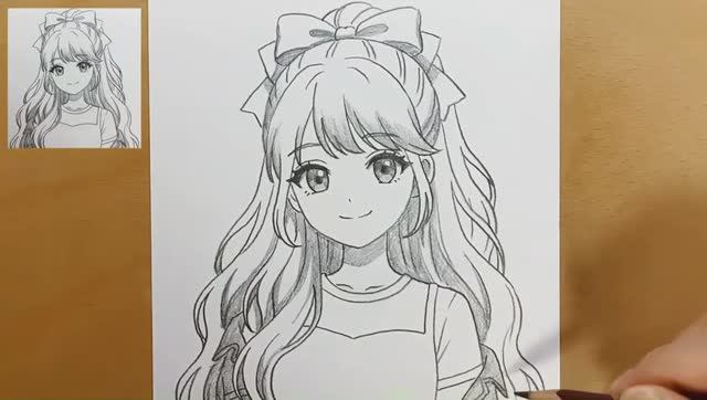 Как нарисовать милую аниме-девушку шаг за шагом. Простой эскиз карандашом