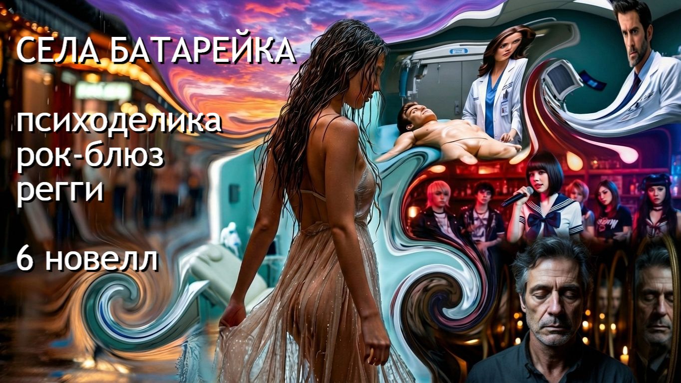 Села батарейка. Психоделический AI-альбом в 6-ти новеллах. Рок, блюз, регги