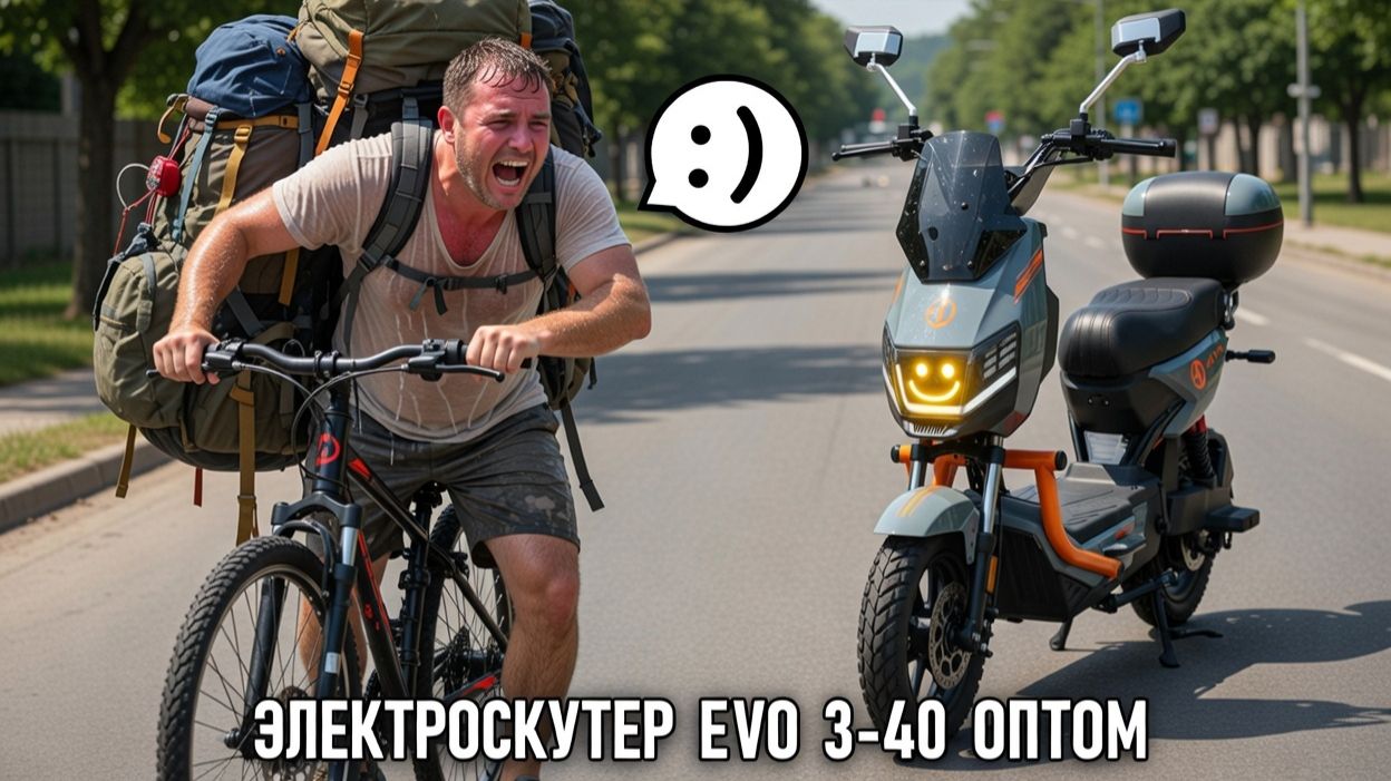 Электрический велосипед (скутер) ECODEMES модель EVO 3-40 ОПТОМ. Честный знак и НДС 22% в цене!