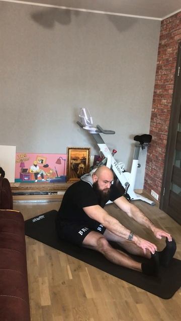 Растяжка сидя на полу ЗПБ, задней цепи, разгибателей бедра и сгибателей голени