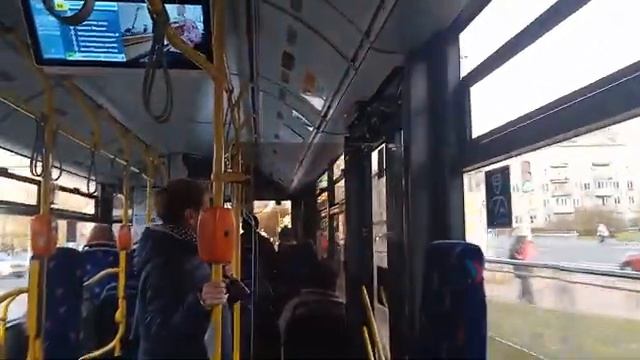 Санкт-Петербург. Поездка на троллейбусе БКМ-32100D «Ольгерд» № 6104, маршрут 34