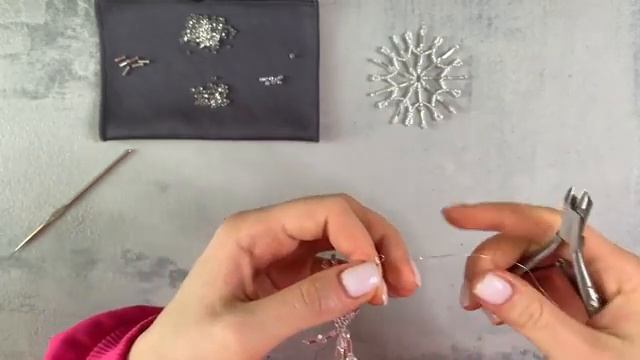 Снежинка № 2 из бисера от Bead garden  Цветы из бисера.