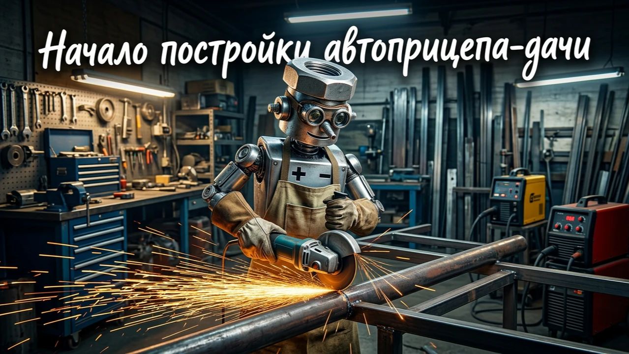 Начало строительства автоприцепа-дача.