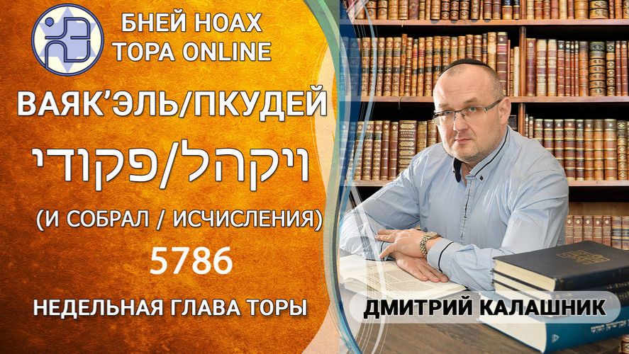 "Ваяк'эль / Пкудей" 5786/2026. Недельные главы Торы - Парашат а-шавуа | Дмитрий Калашник