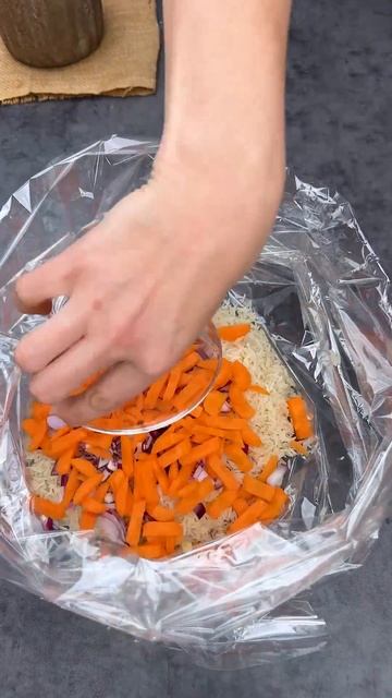 Нереально вкусный рис с курочкой в рукаве!!