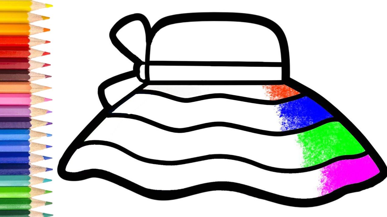 мультик для детей-Как нарисовать ШЛЯПУ/Рисунок ШЛЯПЫ для детей