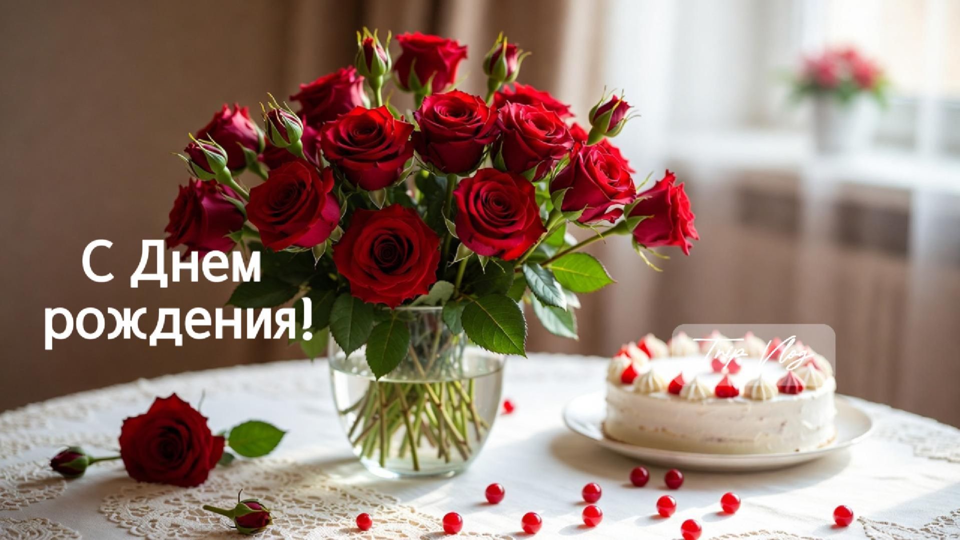 Поздравление с весенним Днем рождения! Красивая музыкальная видео открытка!