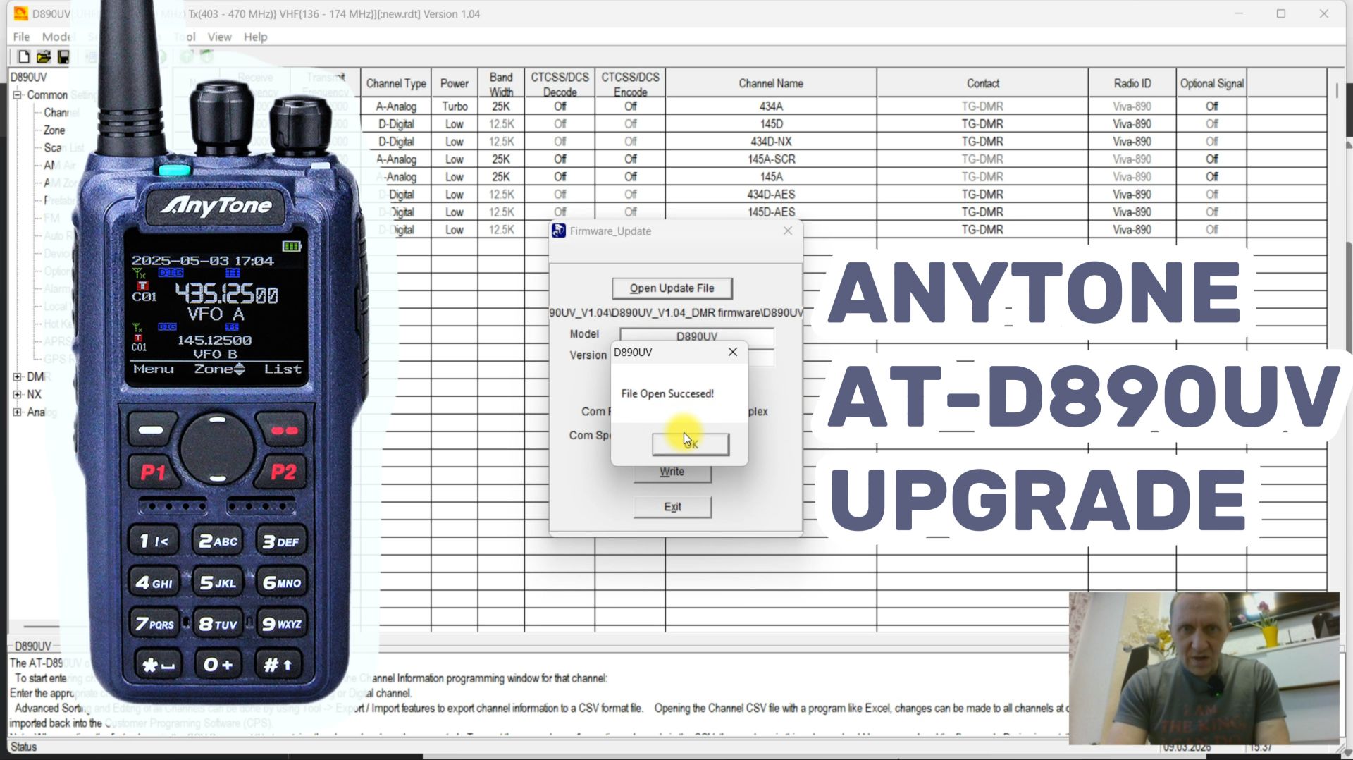 Как обновить прошивку на радиостанции Anytone AT-D890UV