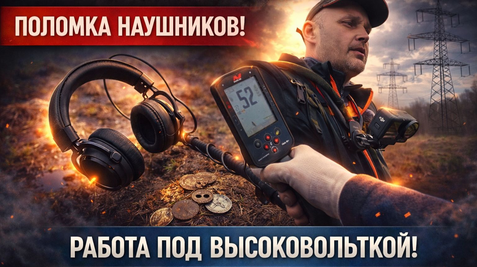 НАУШНИКИ УМЕРЛИ, НО НАХОДКИ ПОШЛИ — тест Minelab Manticore под ЛЭП