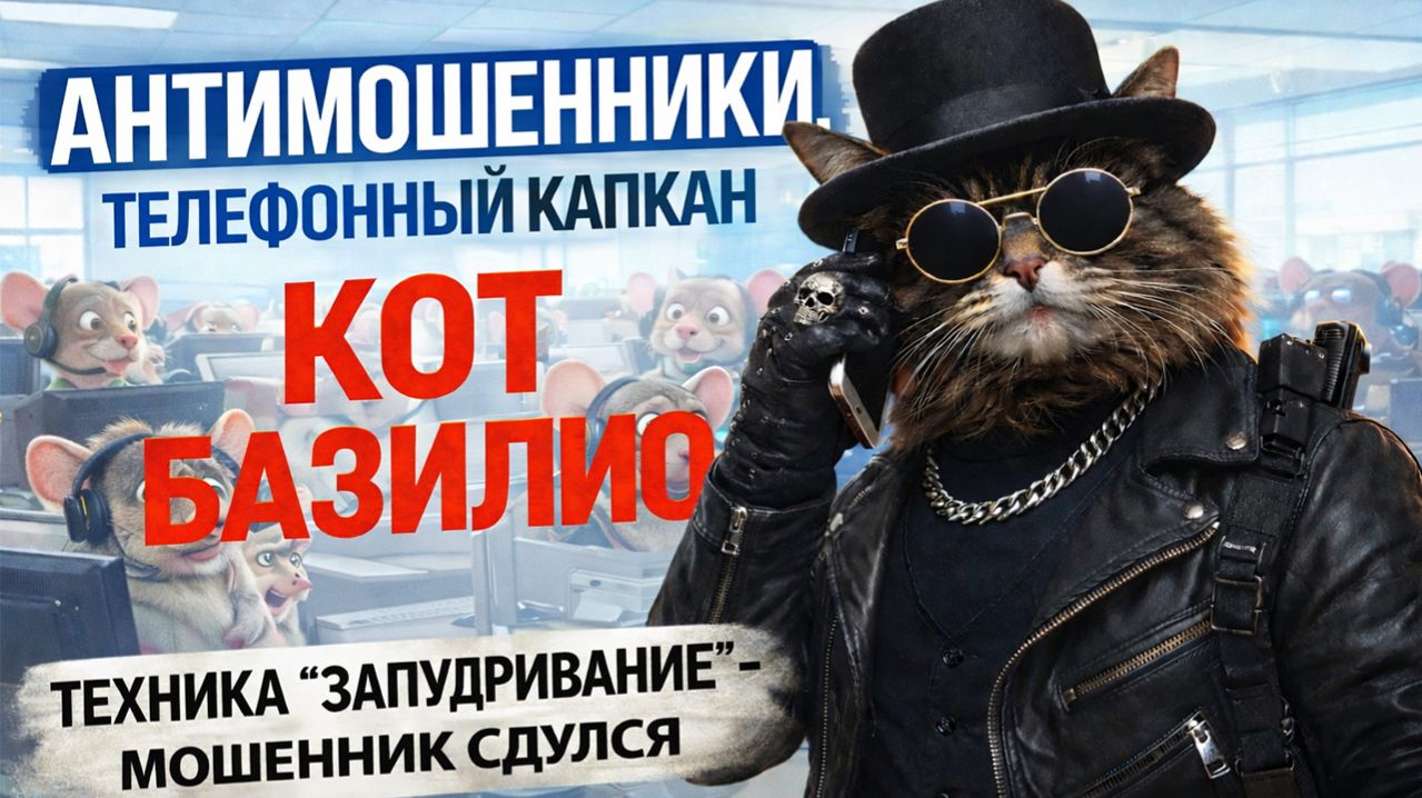 КОТ БАЗИЛИО / ПРОФЕССИОНАЛЬНОЕ НЕРВИРОВАНИЕ НЕУЧЕЙ / МОШЕННИКИ ЗВОНЯТ ПО ТЕЛЕФОНУ