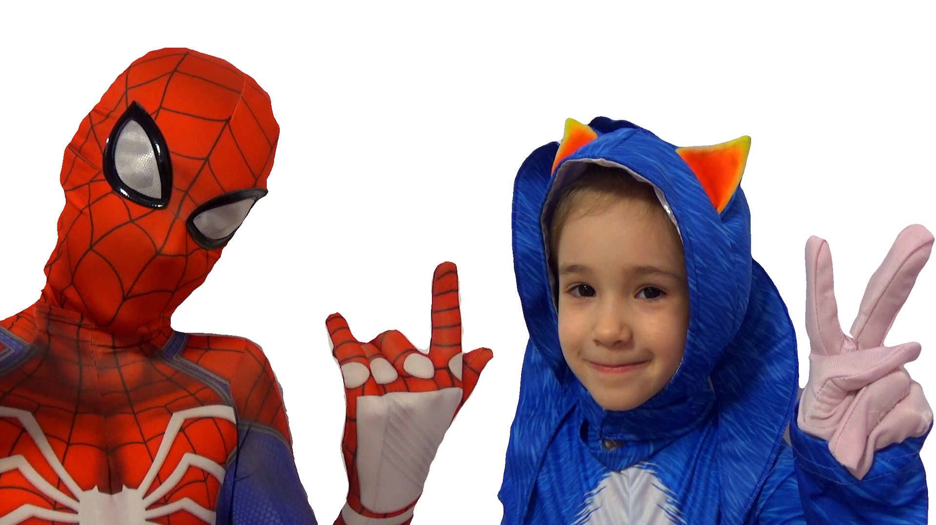 Человек Паук и Соник танцуют. Зарядка для детей