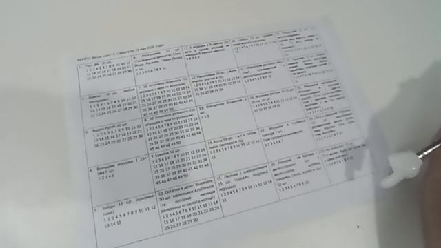 Бинго весна идёт отчёт 1