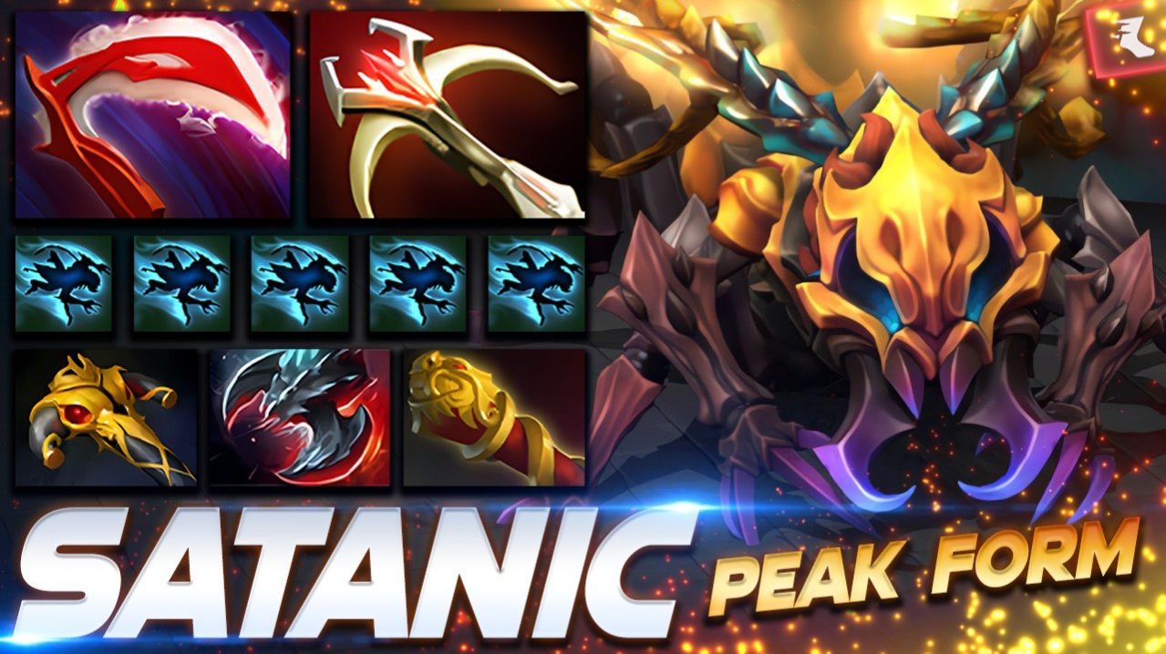 Satanic Weaver — профессиональный геймплей в Dota 2 [Смотри и учись]