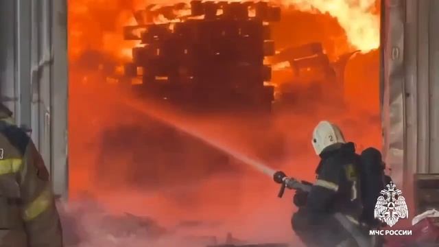 Пожар на складе, город Краснодар 09.03.2026 год.