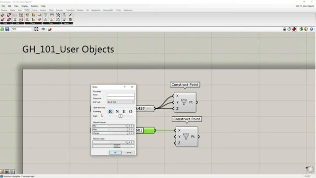 Grasshopper 101_ User Objects _ #04 Number Slider