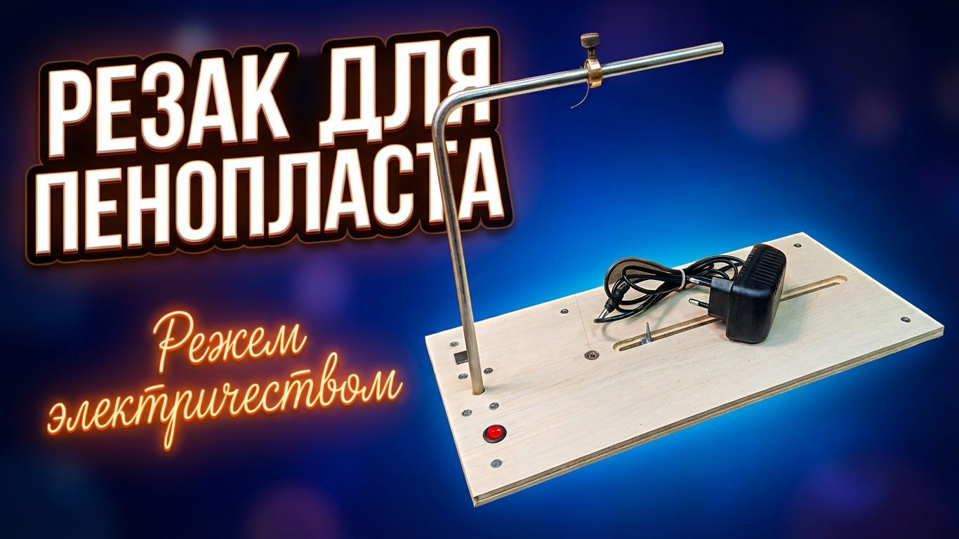 ЭЛЕКТРИЧЕСКИЙ РЕЗАК ДЛЯ ПЕНОПЛАСТА СВОИМИ РУКАМИ / С регулировкой угла и конусная резка