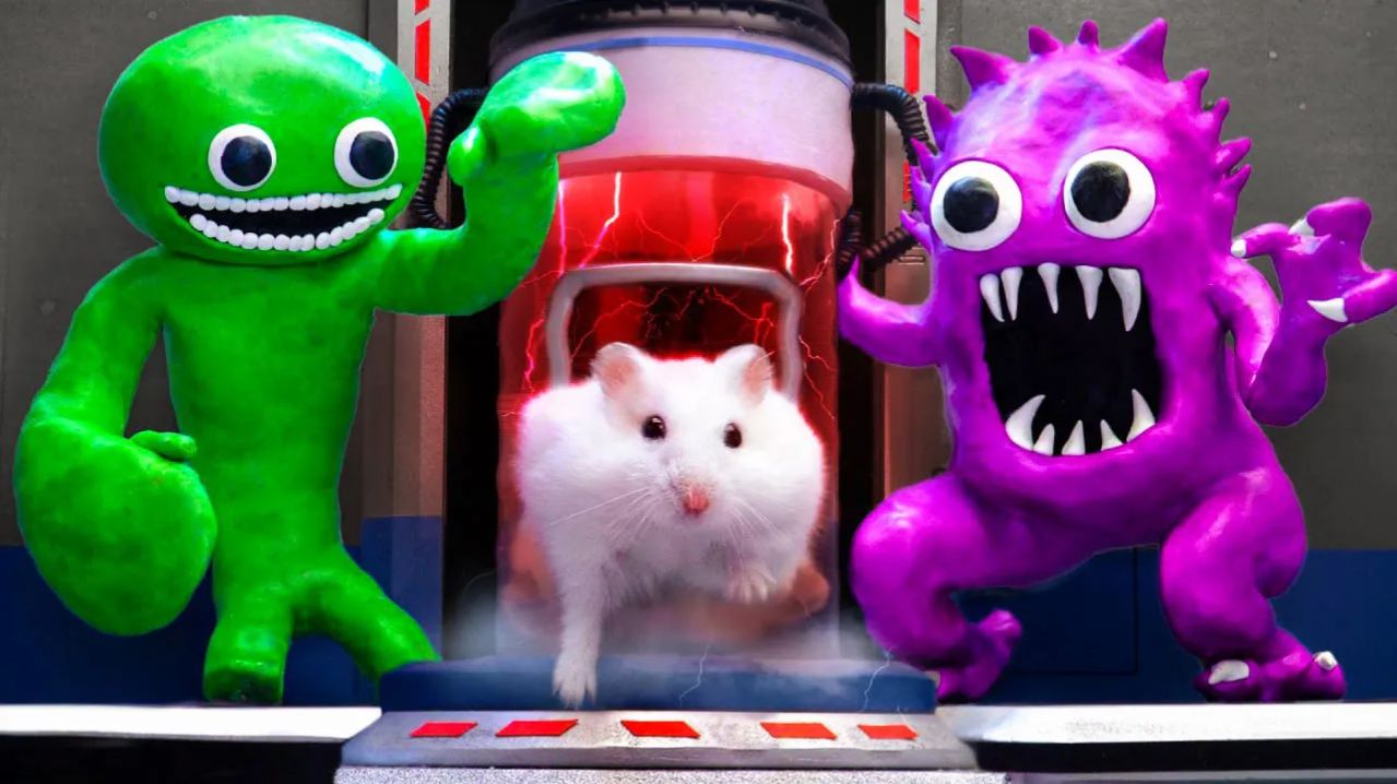 2 часа в лабиринте с монстрами 🐹 За хомяком охотятся все монстры в реальной жизни
