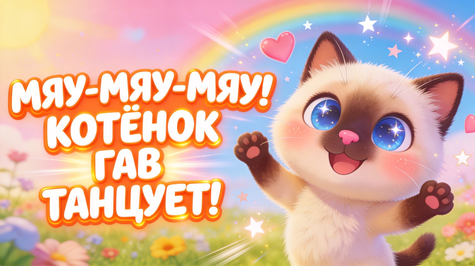 Мяу-мяу-мяу! Котёнок Гав танцует! Песенка для малышей 🐱💃