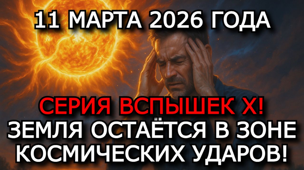 МАГНИТНЫЕ БУРИ 11 МАРТА 2026 — ПОСЛЕДСТВИЯ ВСПЫШЕК X, ШТОРМ K5–K7