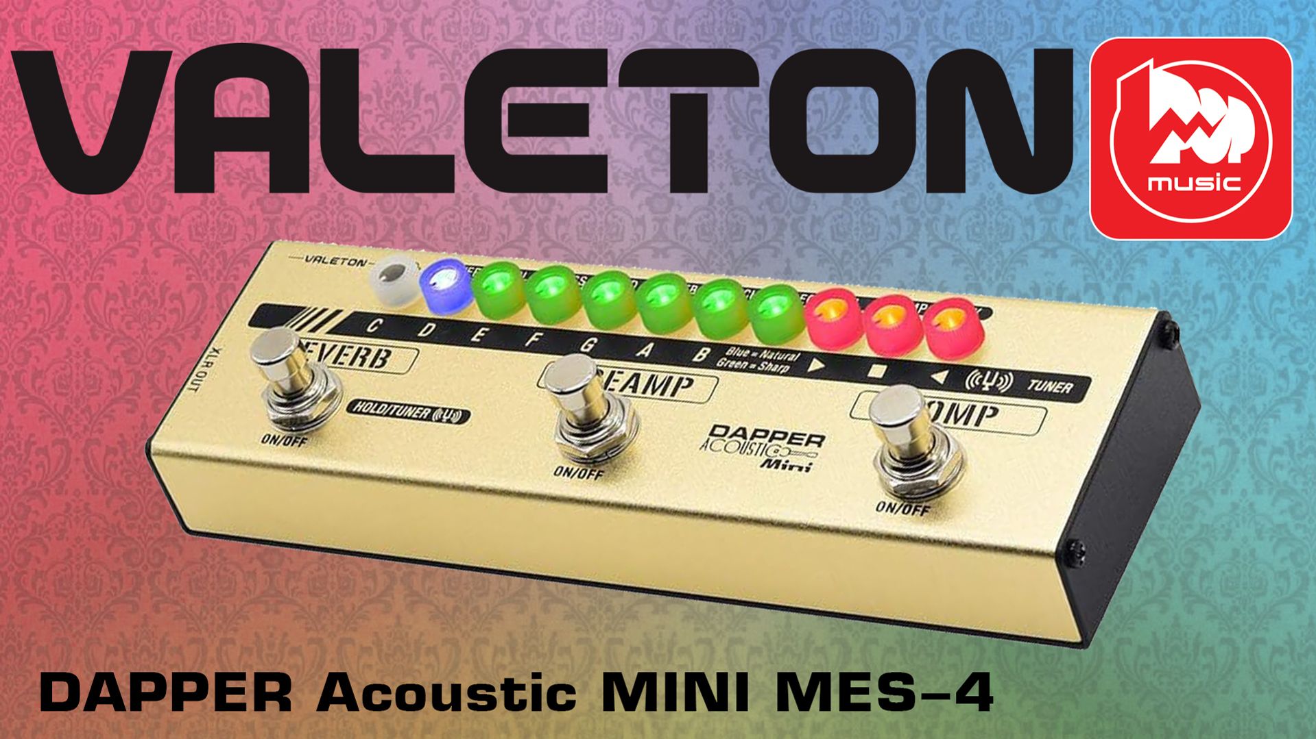 Педаль эффектов для акустической гитары Valeton Dapper Acoustic Mini MES-4