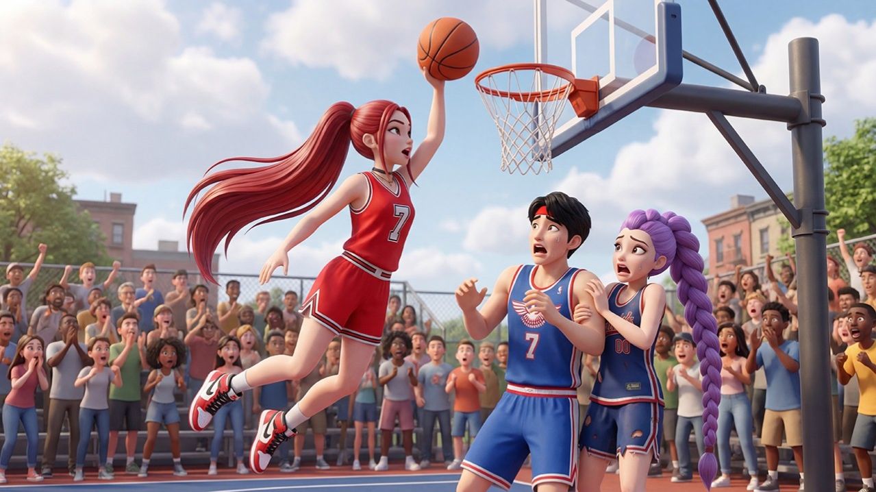 Руми против Миры: Баскетбольное противостояние - KPOP Охотники на демонов