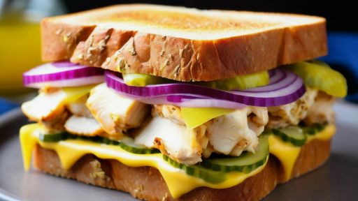 Сэндвич с темпе и острым соусом.