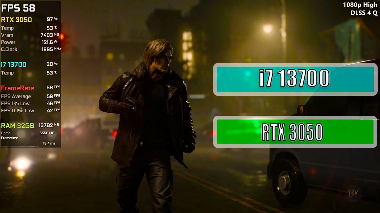 RTX 3050 | Resident Evil Requiem -1080p, DLSS 4 + FG - Ray Tracing, Max, High, Normal...