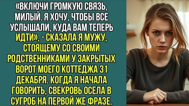 Включи громкую связь, милый Я хочу, чтобы все услышали, куда вам теперь идти! Сказа я мужу.