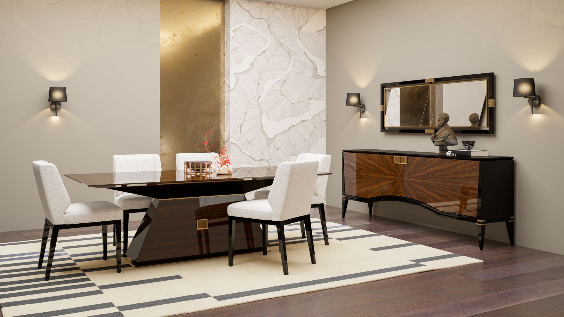 Коллекция Кант - обеденная зона - стол, стулья, консоль. Wood.Root