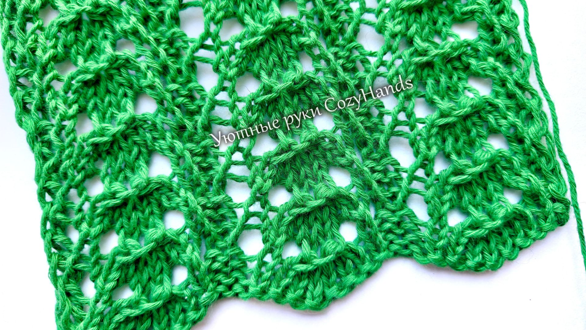 Легкий ажурный узор спицами ⭐️ Для вязания палантина, джемпера⭐️ Схема
