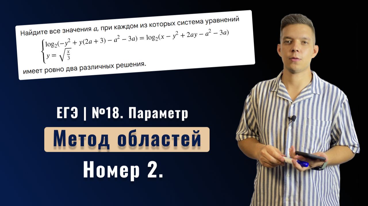 Параметр №18, ЕГЭ. Метод областей. Номер 2.