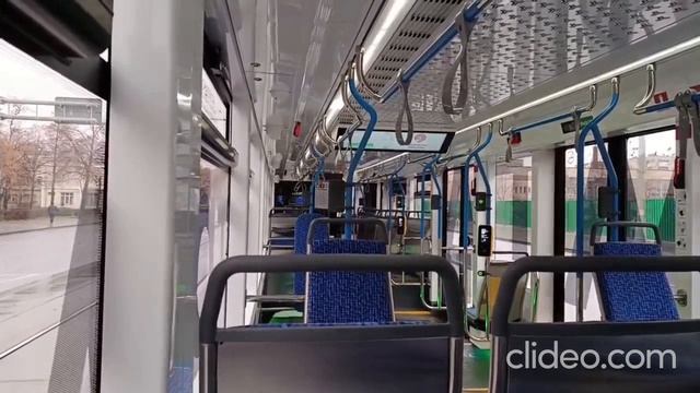 Москва. Мини поездка на трамвае 71-911ЕМ «Львёнок» по первому трамвайному диаметру