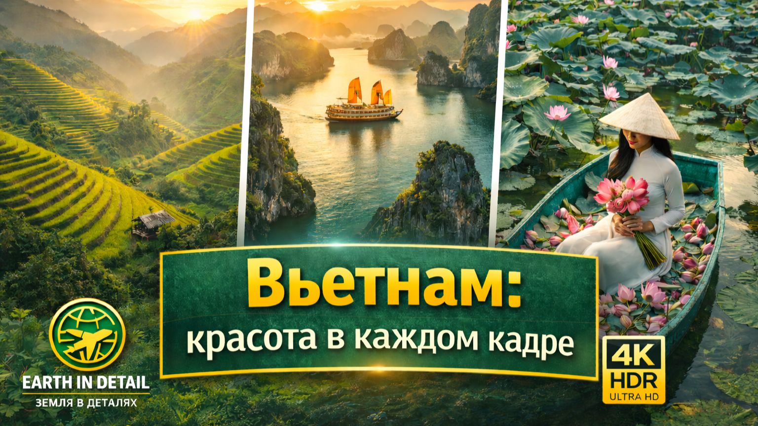 «Вьетнам: красота в каждом кадре» 4K HDR Ultra HD