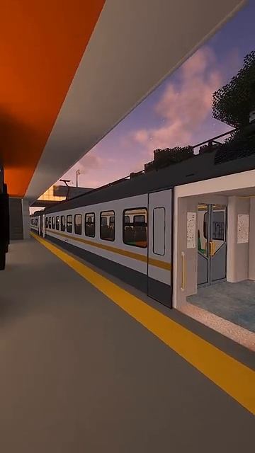 Minecraft. Прибытие и отправление электропоезда ЭП2Д на 1 Россонежском скоростных электричек