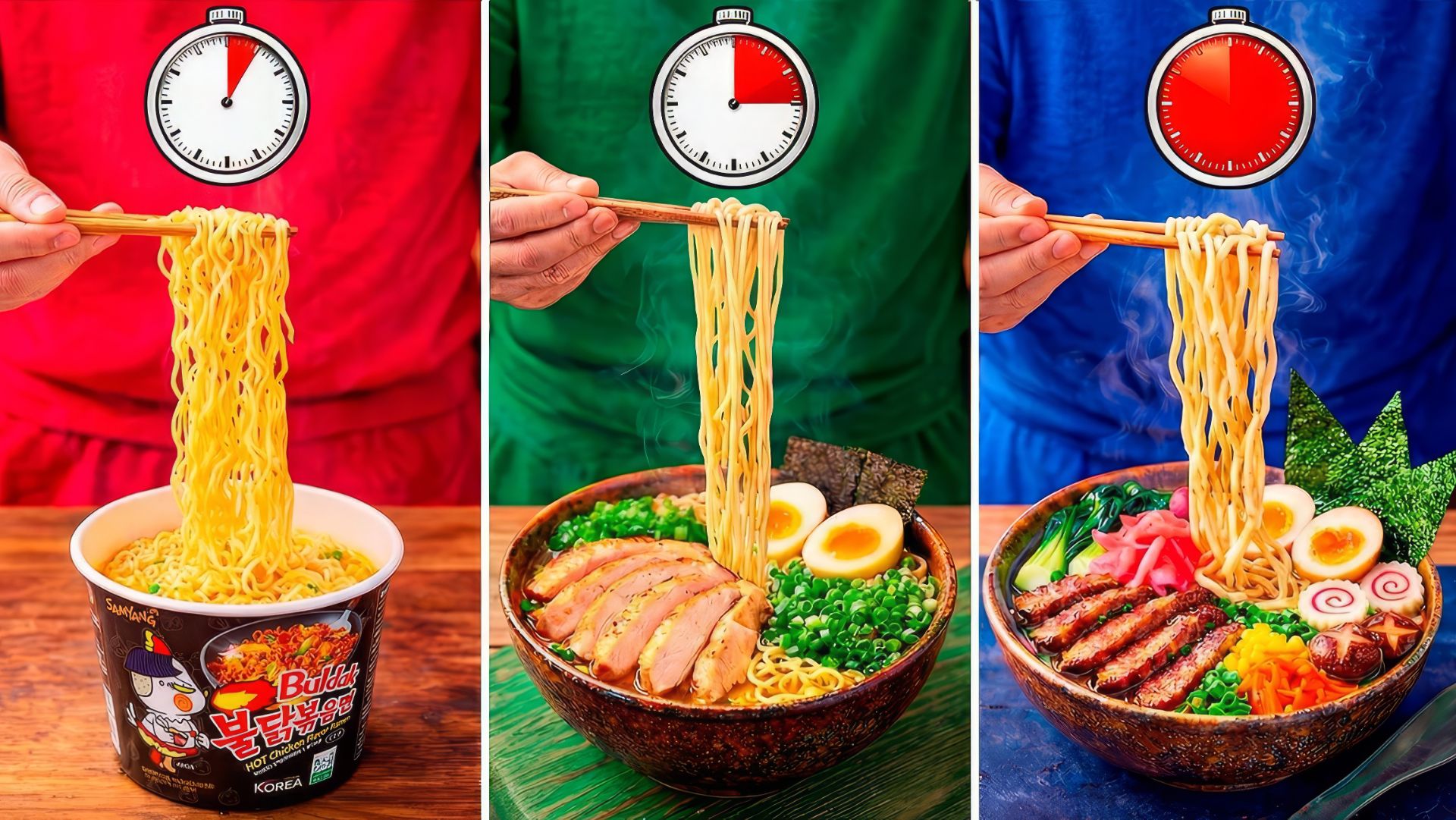 1 МИНУТА vs 1 ЧАС vs 1 ДЕНЬ РАМЭН