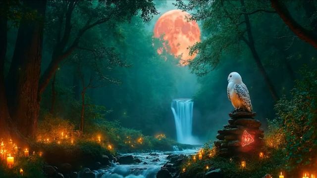 Красная луна - Нежная музыка леса друидов, фоновая музыка учебы и отдыха