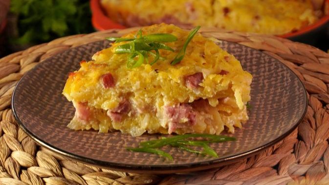 ЗАПЕЧЕННАЯ КАРТОШКА С КОПЧЕНОЙ РУЛЬКОЙ