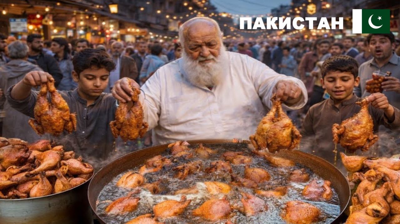 Пакистан уличная еда | 500 кг куриных пакора 😱 | Угощение в Пешаваре во время Рамадана