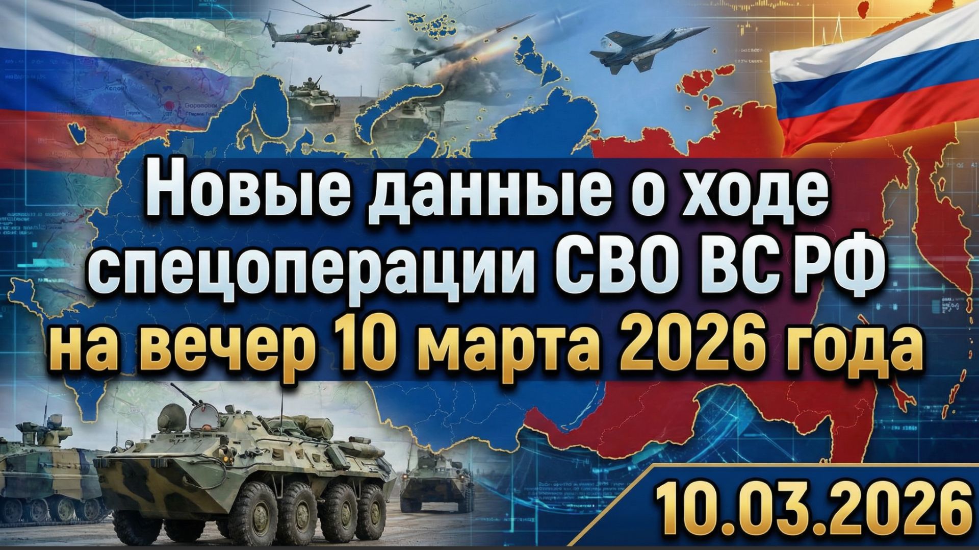 Новые данные о ходе спецоперации  СВО ВС РФ на вечер 10 марта 2026 года