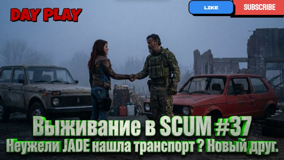 Выживание в SCUM #37 Неужели JADE нашла транспорт ? Новый друг.