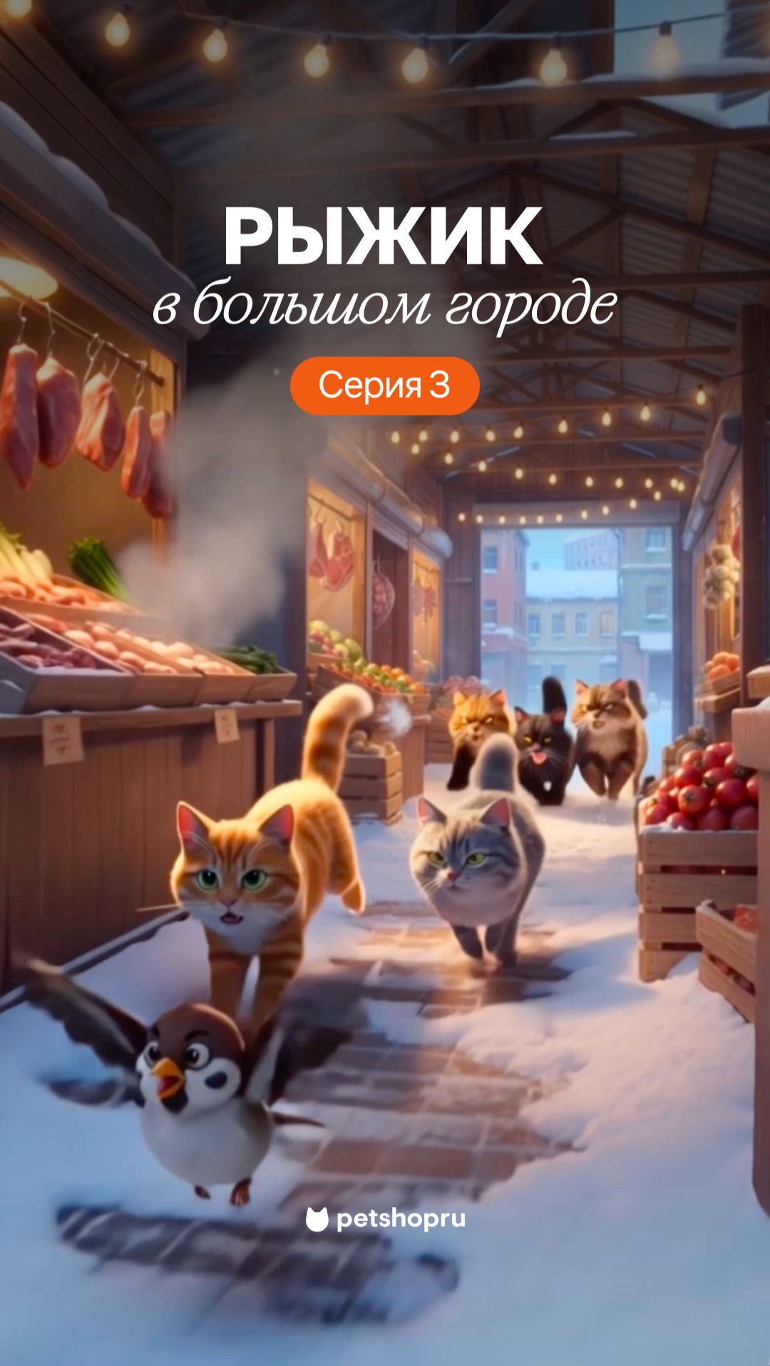 Рыжик в большом городе: часть 3. Мультфильм про кота от Petshop.ru 🐾