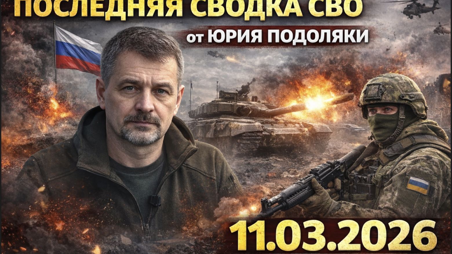Последняя сводка СВО от Юрия Подоляки 11.03.2026