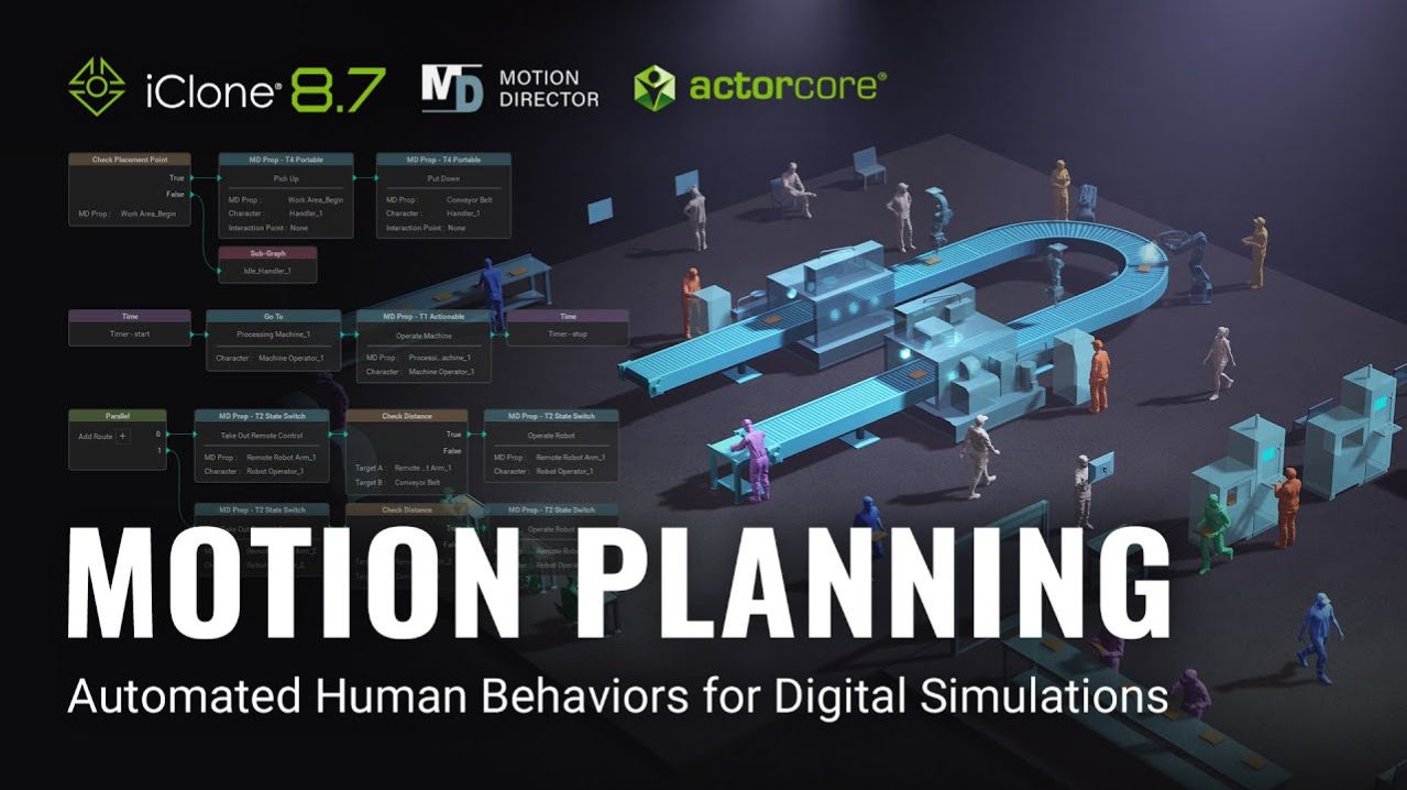 Motion Planning в iClone: создавайте цифровых двойников с живым поведением!