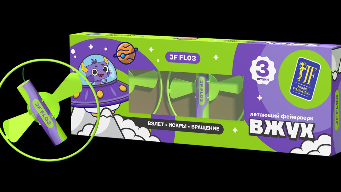 Летающий фейерверк "Вжух" (3 шт.) JF FL03