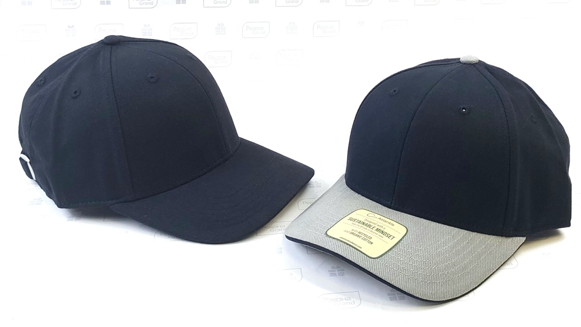 Бейсболки Atlantis Liberty Sandwich-S из эко хлопка  черные