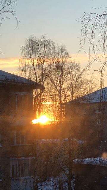 Мартовский весенний закат