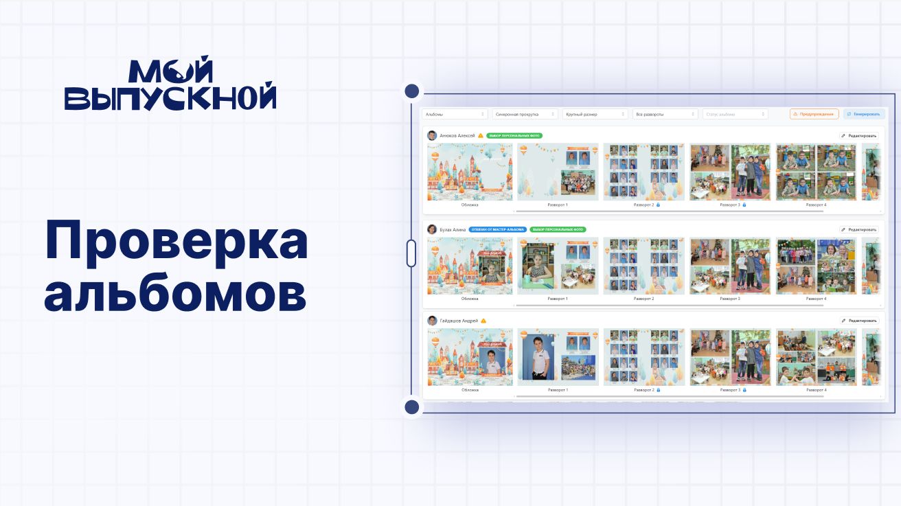 Проверка альбомов