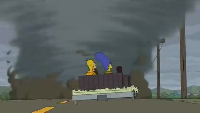 Охотники за торнадо - отрывок из мультсериала Симпсоны 24 Сезон 11 Серия